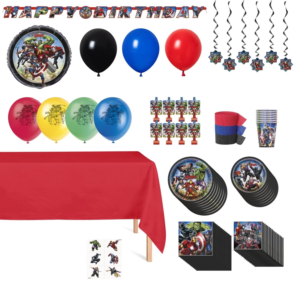 Marvel Avengers Standard Birthday Party Supplies Kit | Party Expert
