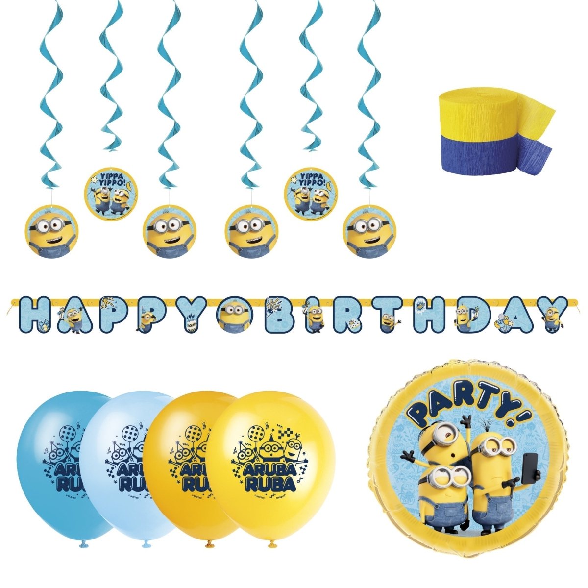 Minions Basic Decoration Party Supplies Kit, 8 Guests | Party Supplies ...