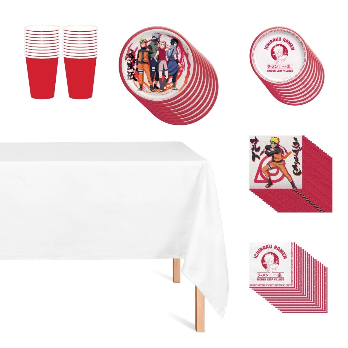 Naruto Basic Tableware Birthday Party Supplies Kit | Party Supplies ...