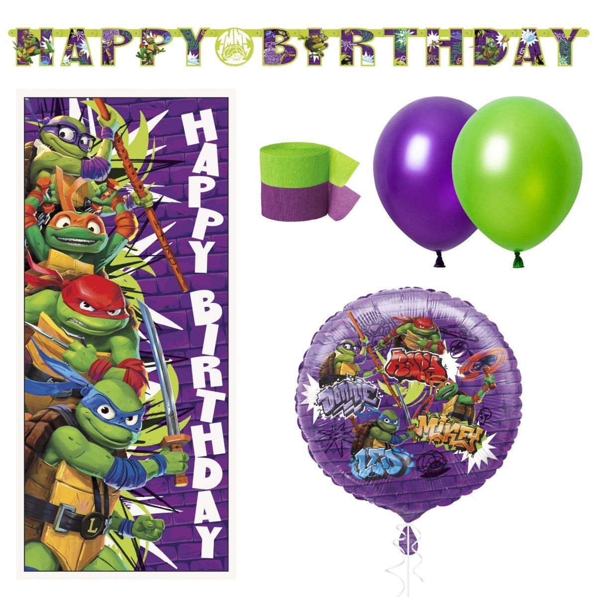 Ninja Turtles Basic Decoration Party Supplies Kit | Party Supplies ...