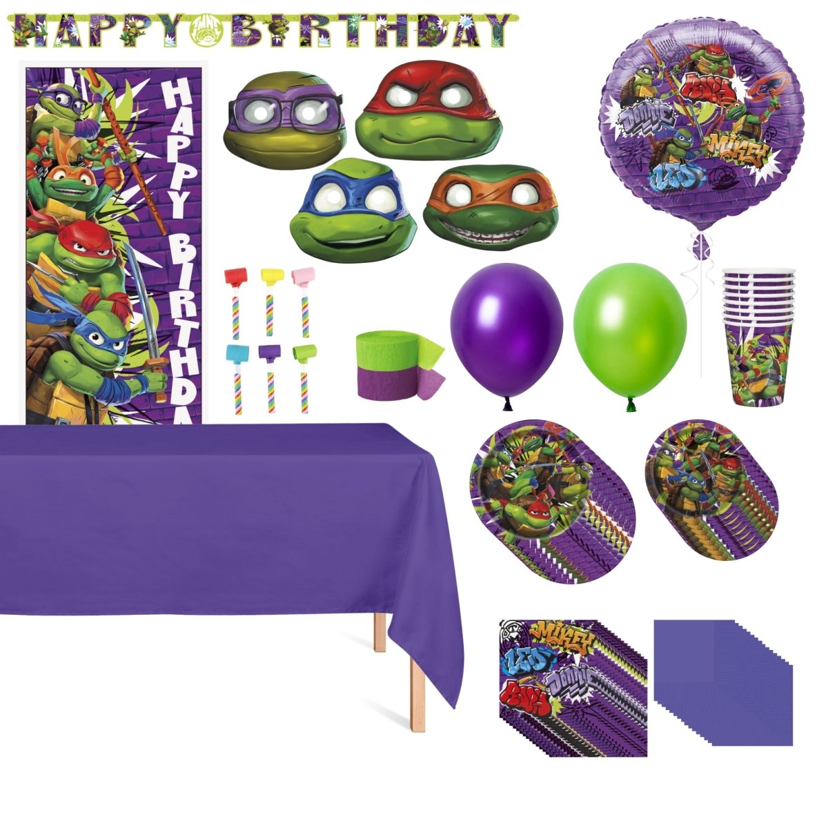 Ninja Turtles Standard Birthday Party Supplies Kit | Party Supplies ...