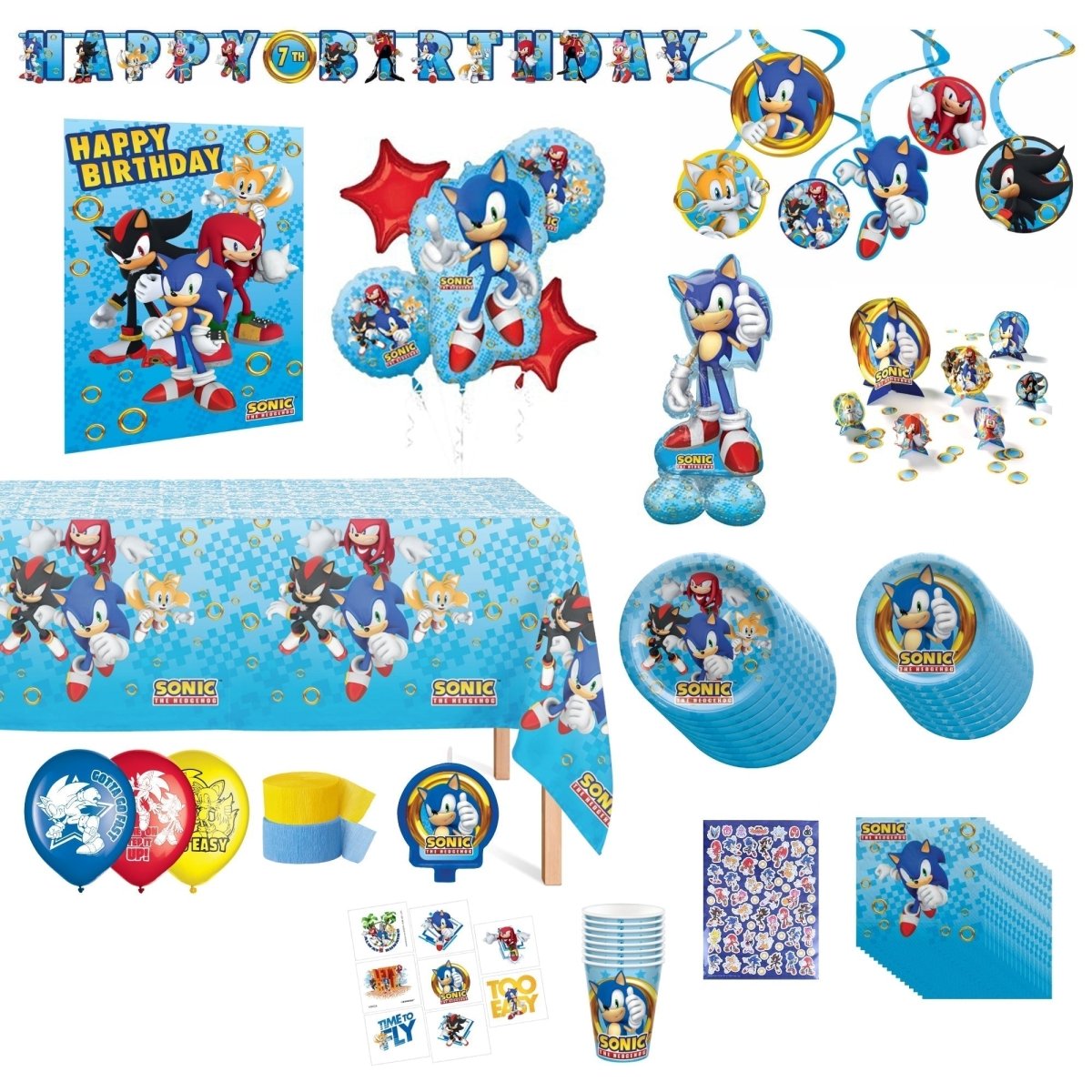Sonic Ultimate Birthday Party Supplies Kit, Guests 8 | Party Expert