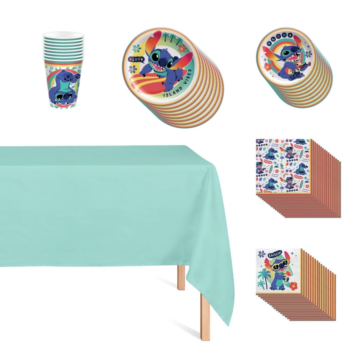 Stitch Basic Tableware Birthday Party Supplies Kit | Party Supplies ...