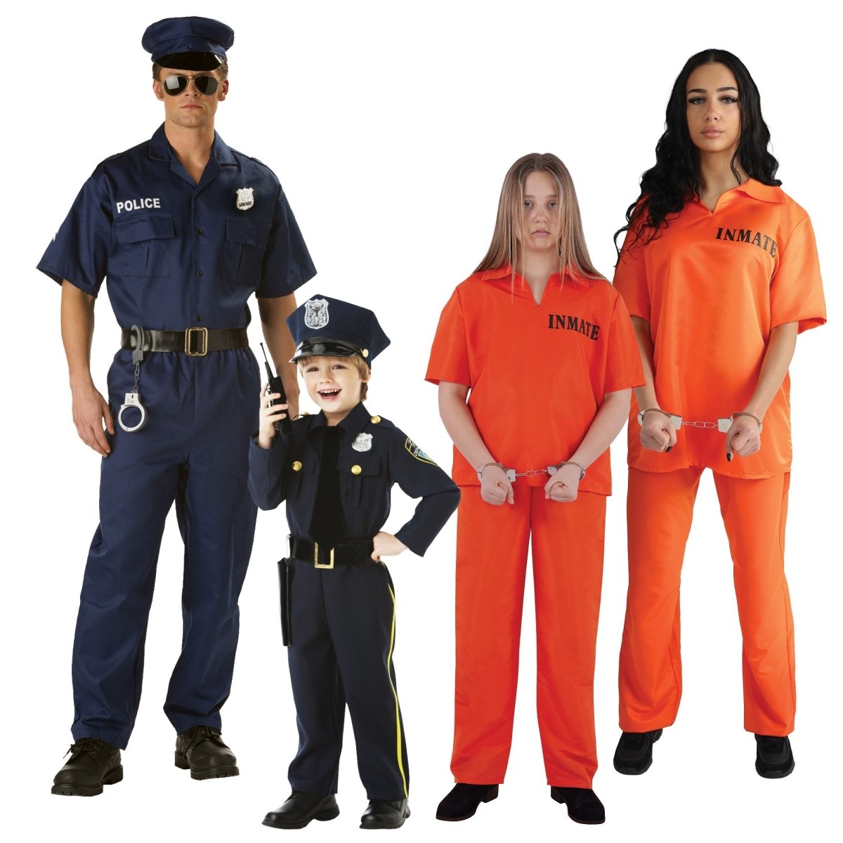 Police and Prisoner Family Costumes – Party Expert