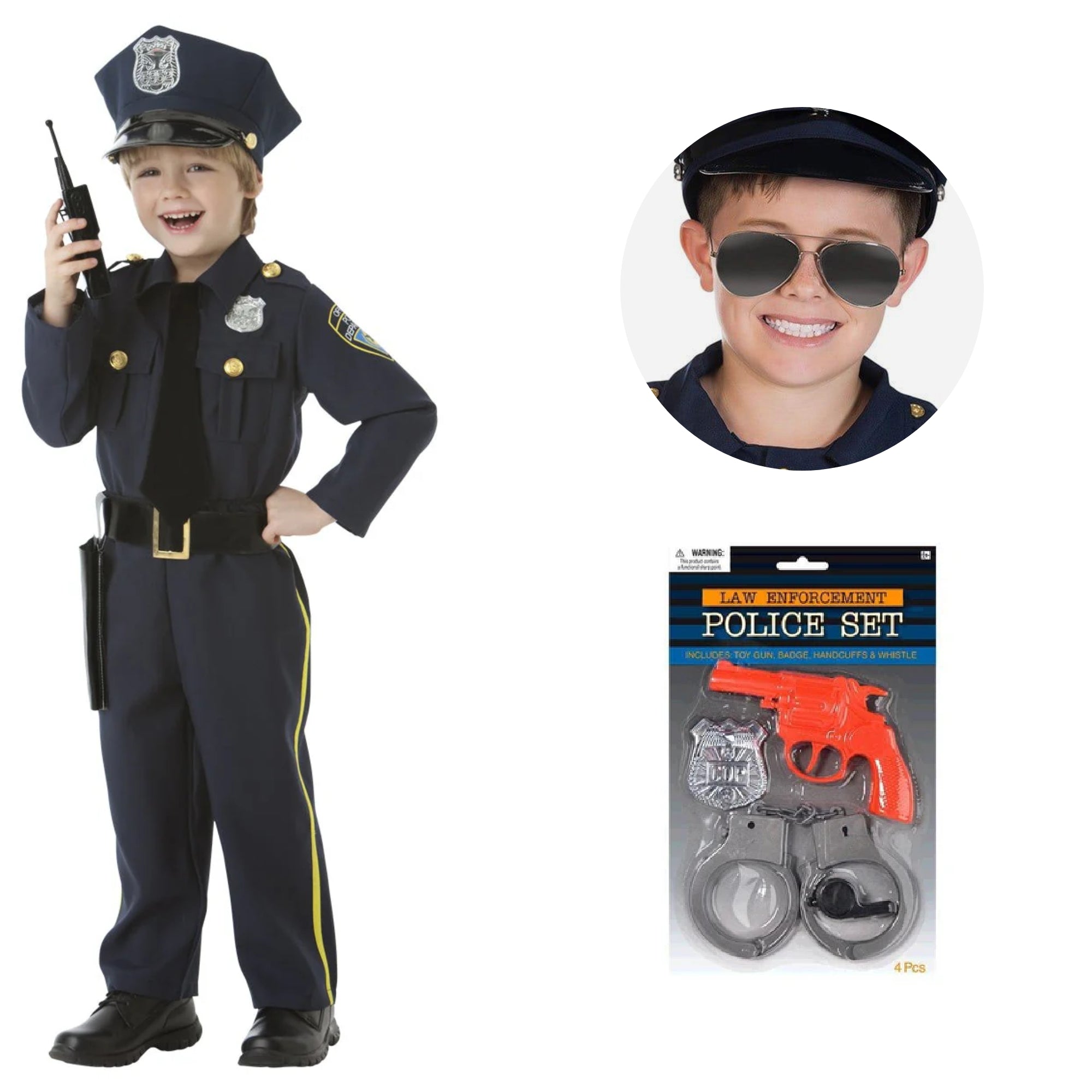 Police Officer Costume Kit for Kids | Party Expert