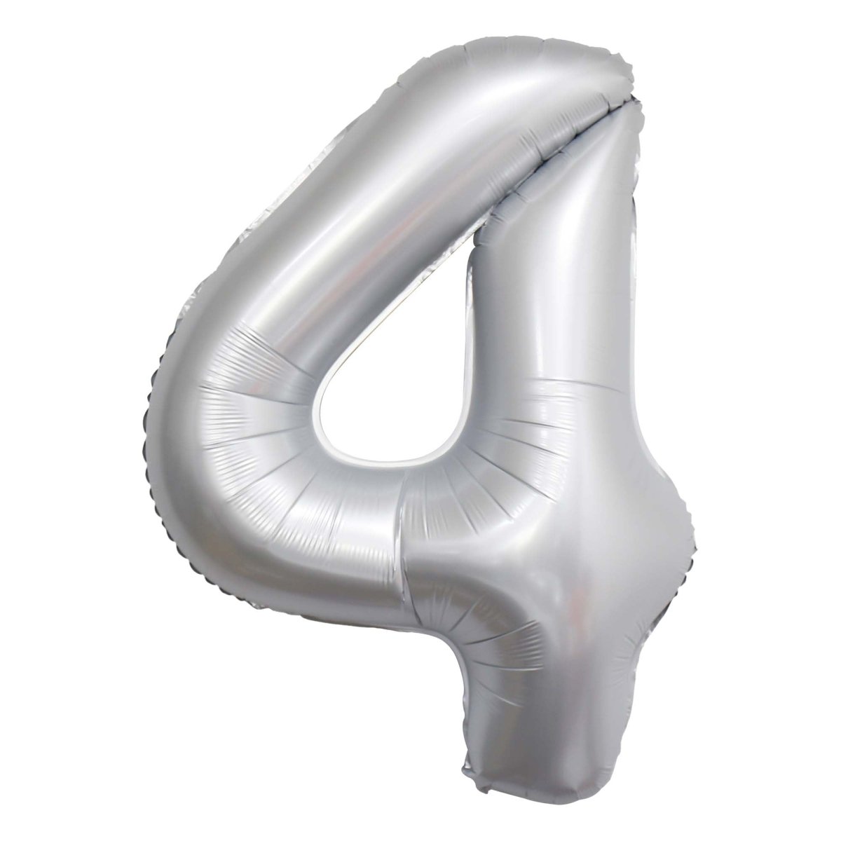 Frosty White Number 4 Foil Balloon, Matte Finish | Party Express ...