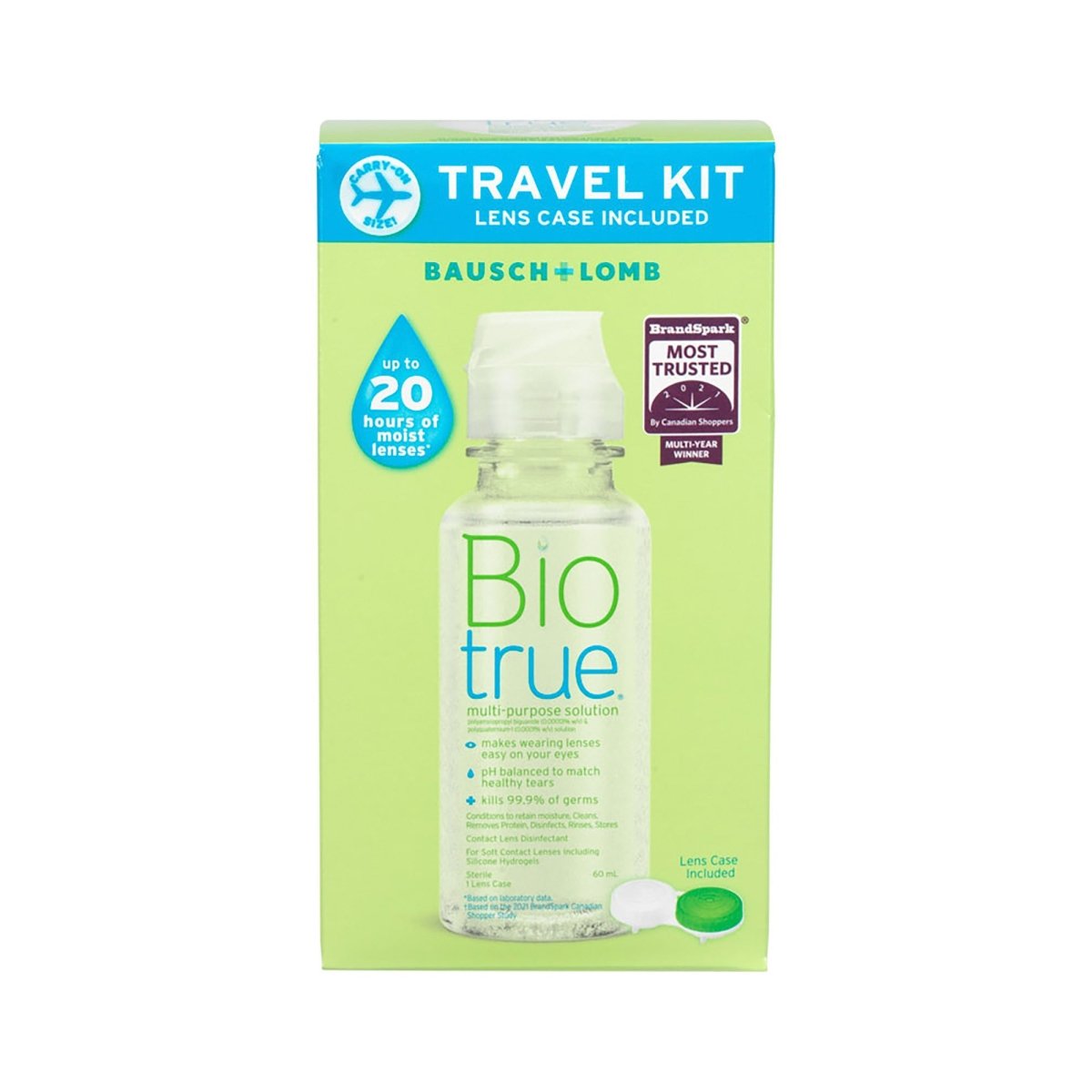 Contact Lens Solution with Case, 60 ml, 1 Count | Party Expert