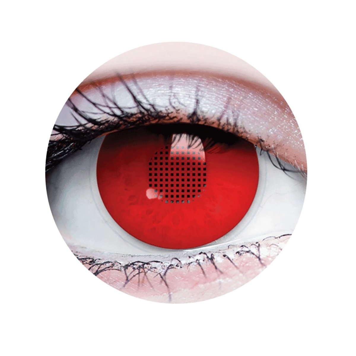 Red X-Ray Contact Lenses, 3 Month Usage | Party Expert