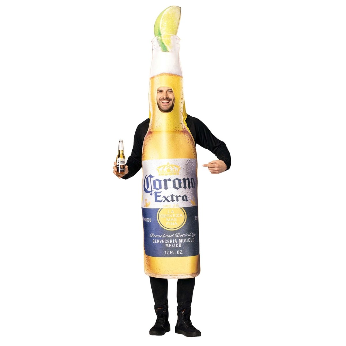 Corona Extra Beer Bottle with Lime Costume for Adults | Party Expert
