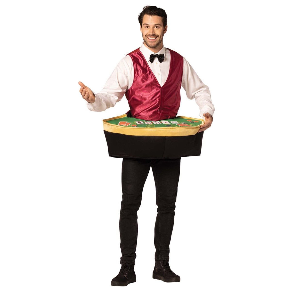Poker Dealer with Table Costume for Adults | Party Expert