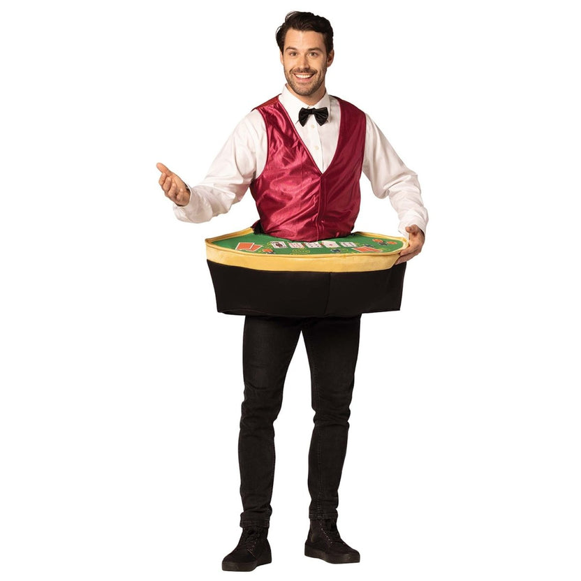 Poker Dealer with Table Costume for Adults | Party Expert