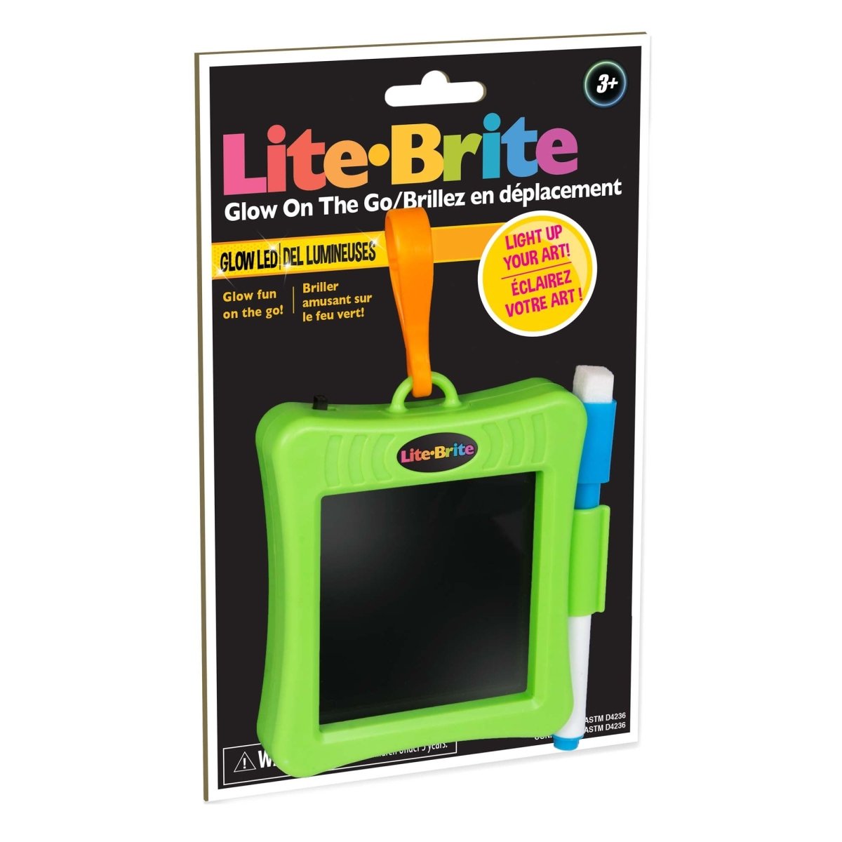 Lite Brite Keychain Glow Tablet, Green, 1 Count | Party Expert