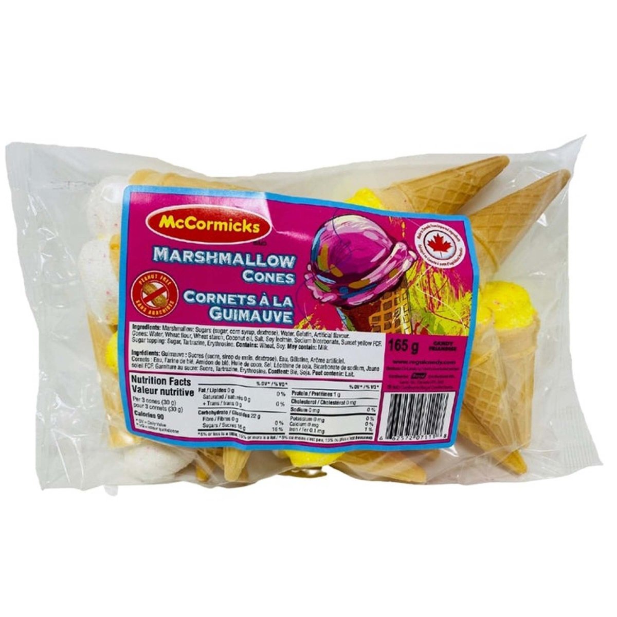 Marshmallow Cones, 165 g, 1 Count | Party Expert