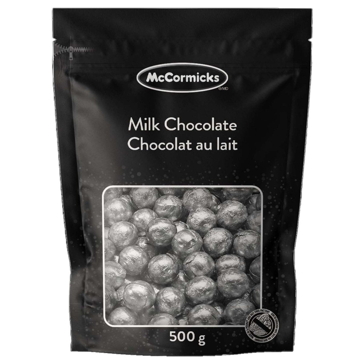 Milk Chocolate Balls, Silver, 500g, 1 Count | Party Expert