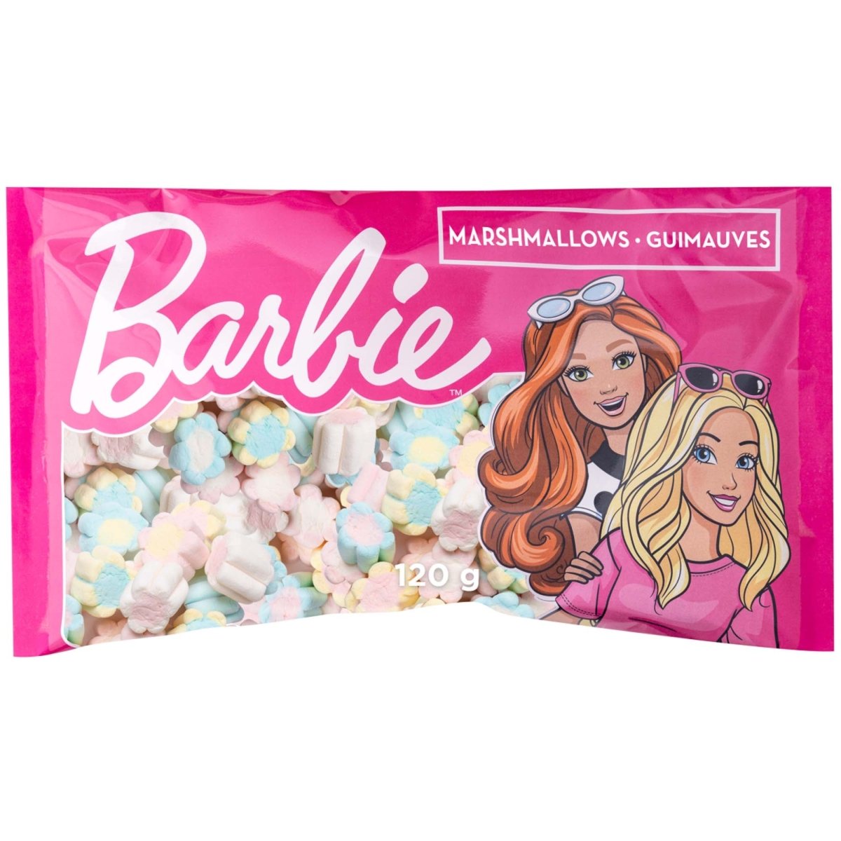 Barbie Marshmallows Bag, 120 g, 1 Count | Party Expert