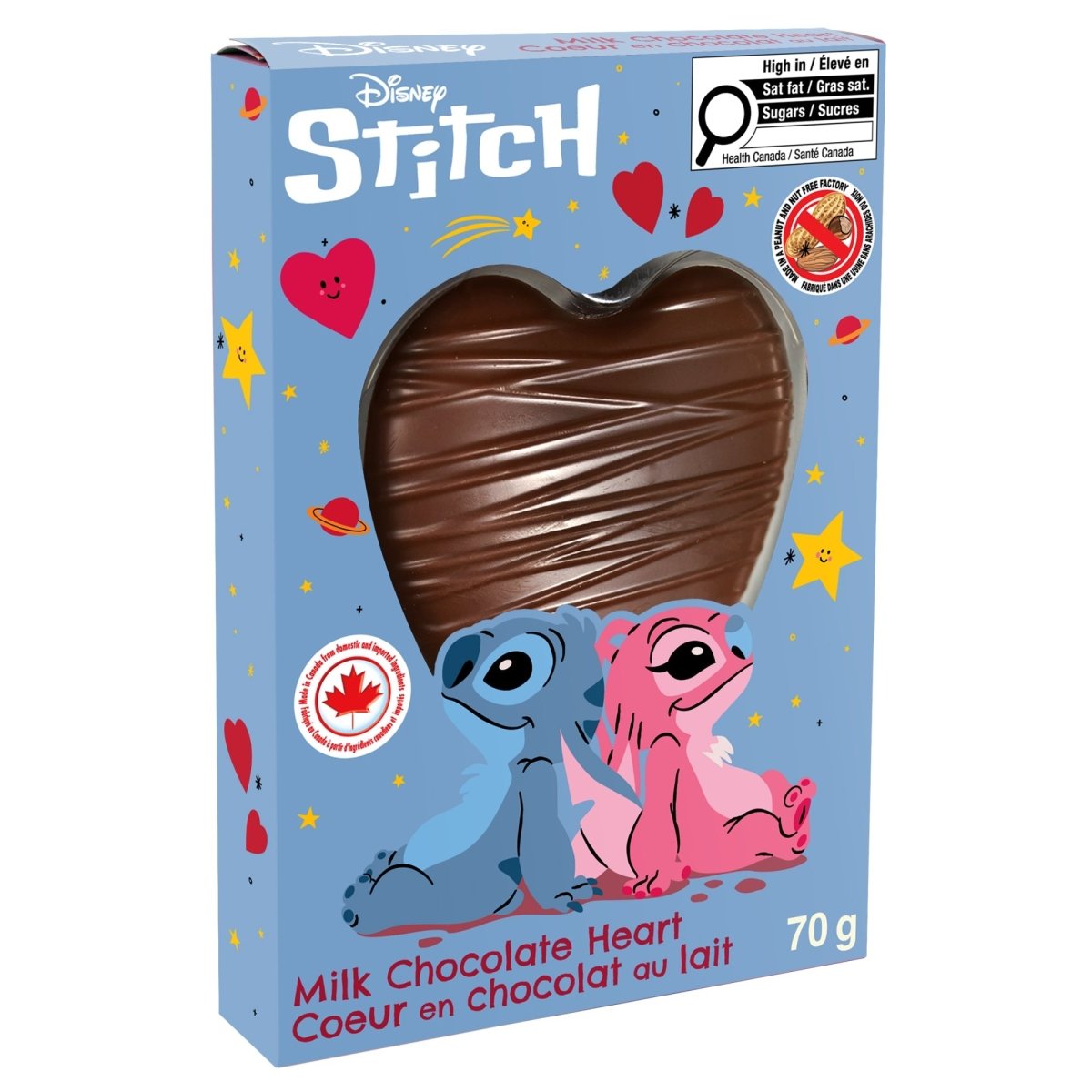 Stitch Milk Chocolate Heart, 70g | Party Expert