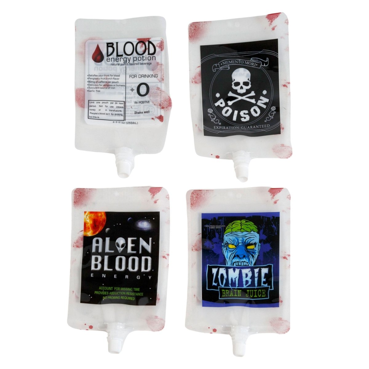 Blood Drink Pouch, Assortment, 1 Count | Party Expert