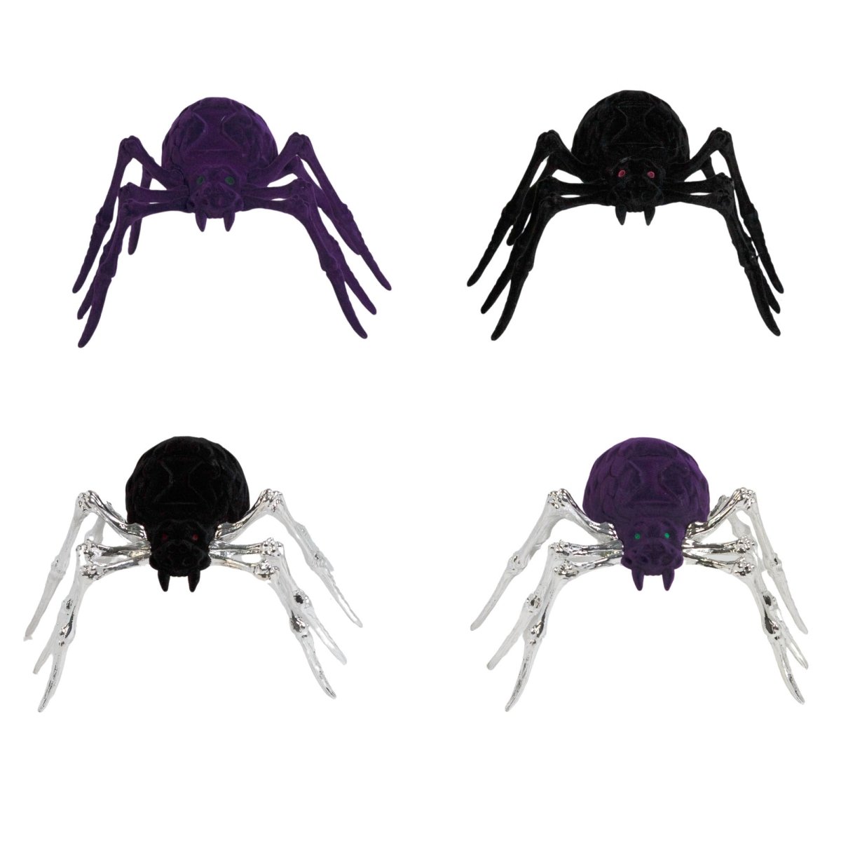 Flocked Spider Skeleton, Assortment, 1 Count | Party Expert