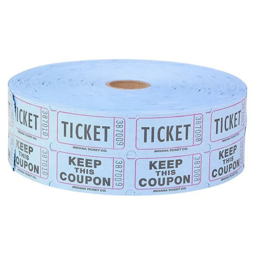 Double Ticket Roll, Blue, 2000 Count | Party Expert