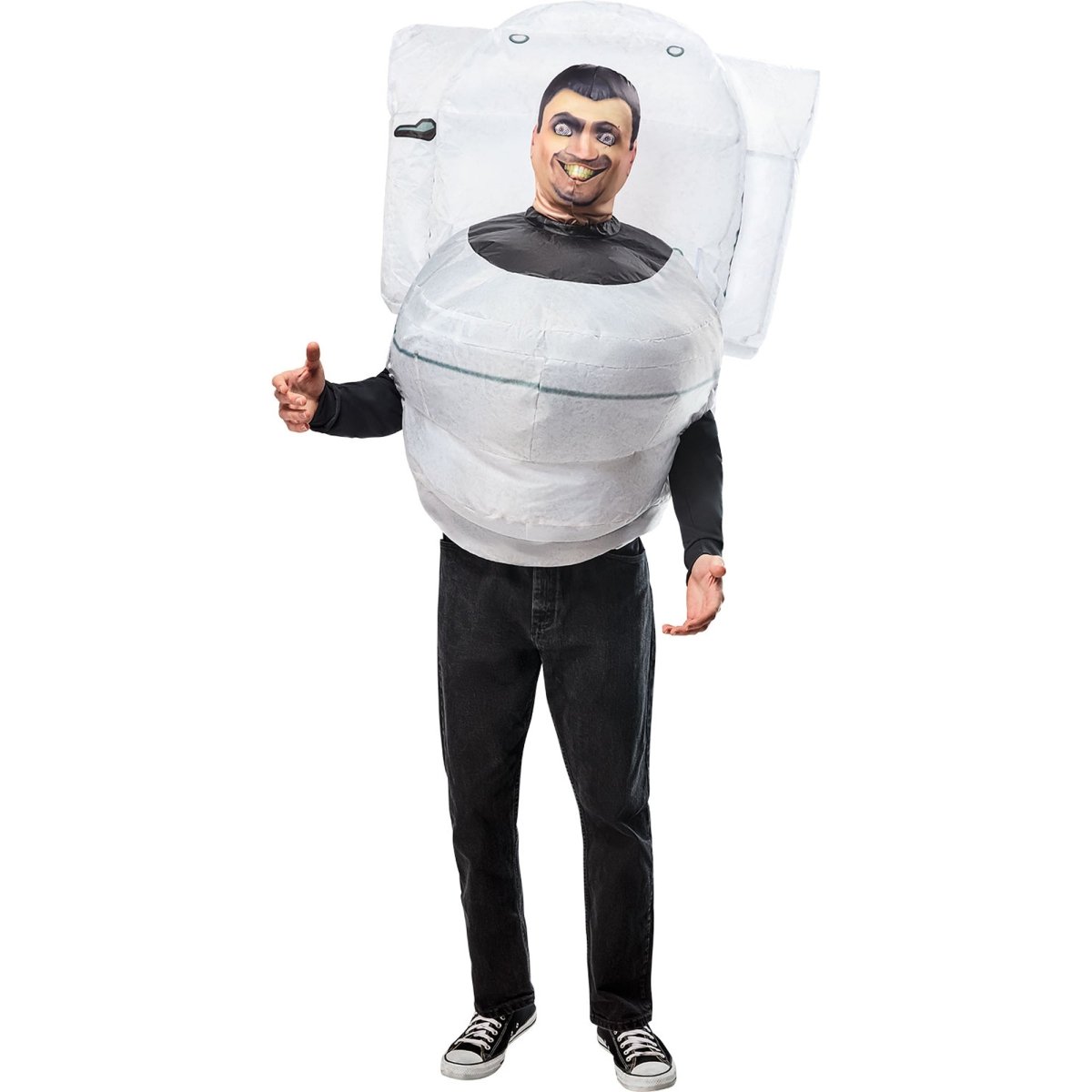 Skibidi Toilet Inflatable Costume with Mask for Adults | Party Expert