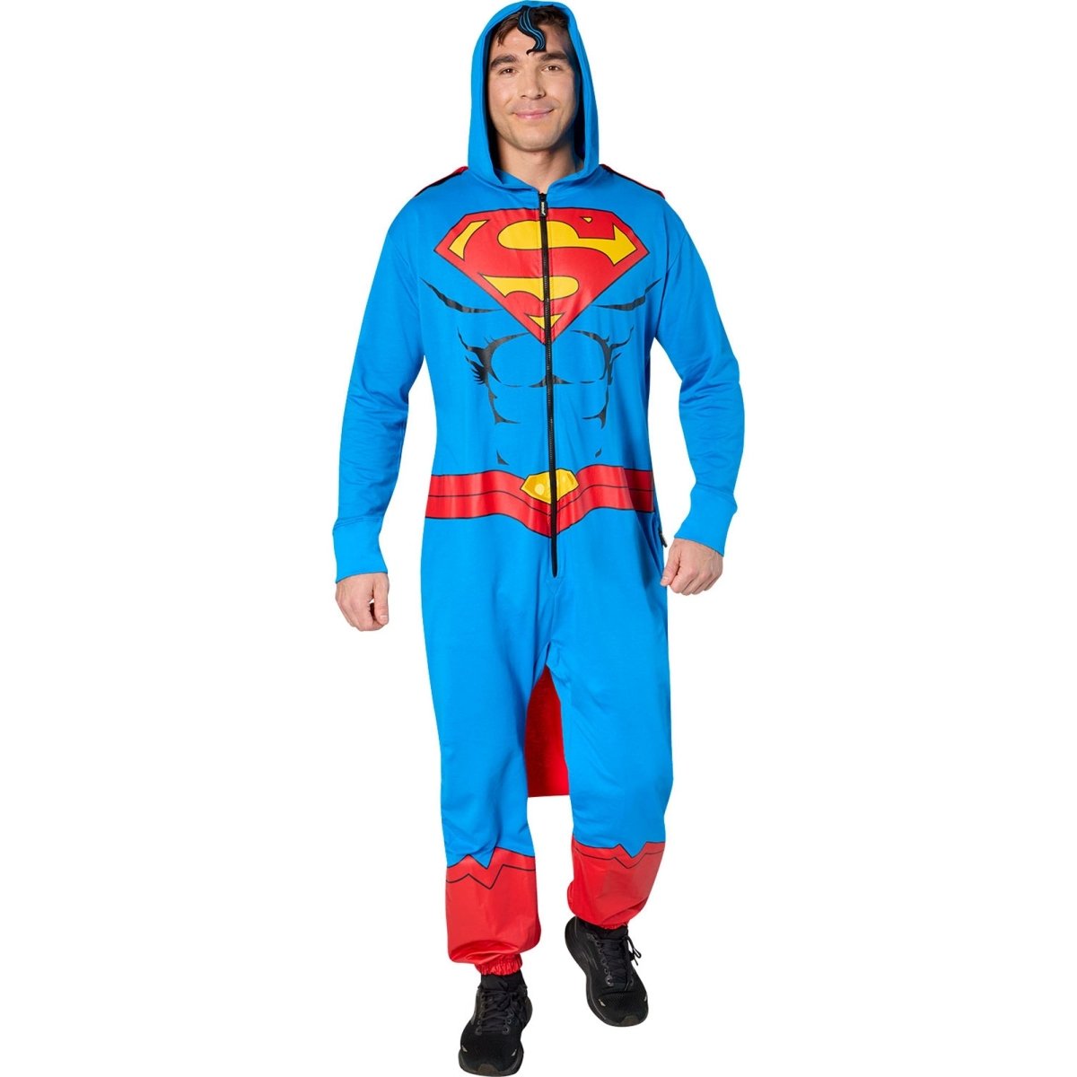 Superman Classic Costume for Adults, Comfy Onesie | Party Expert