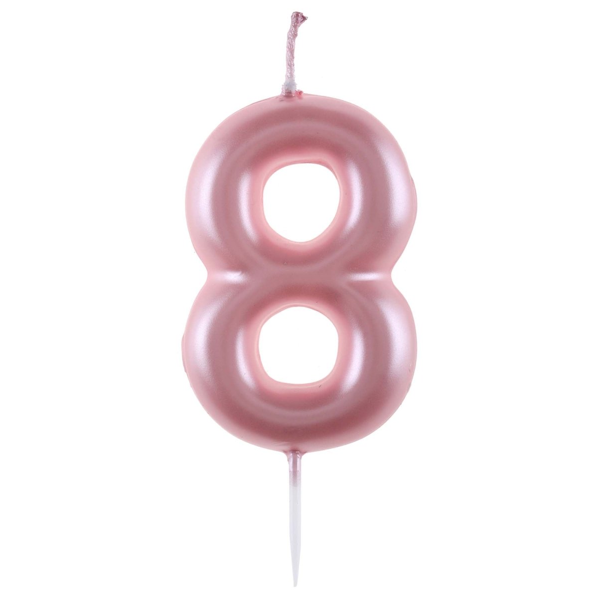 Light Pink Number 8 Birthday Candle, 1 Count | Party Expert