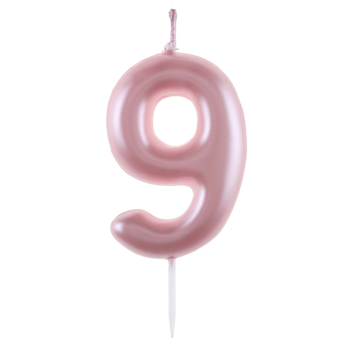 Light Pink Number 9 Birthday Candle, 1 Count | Party Expert