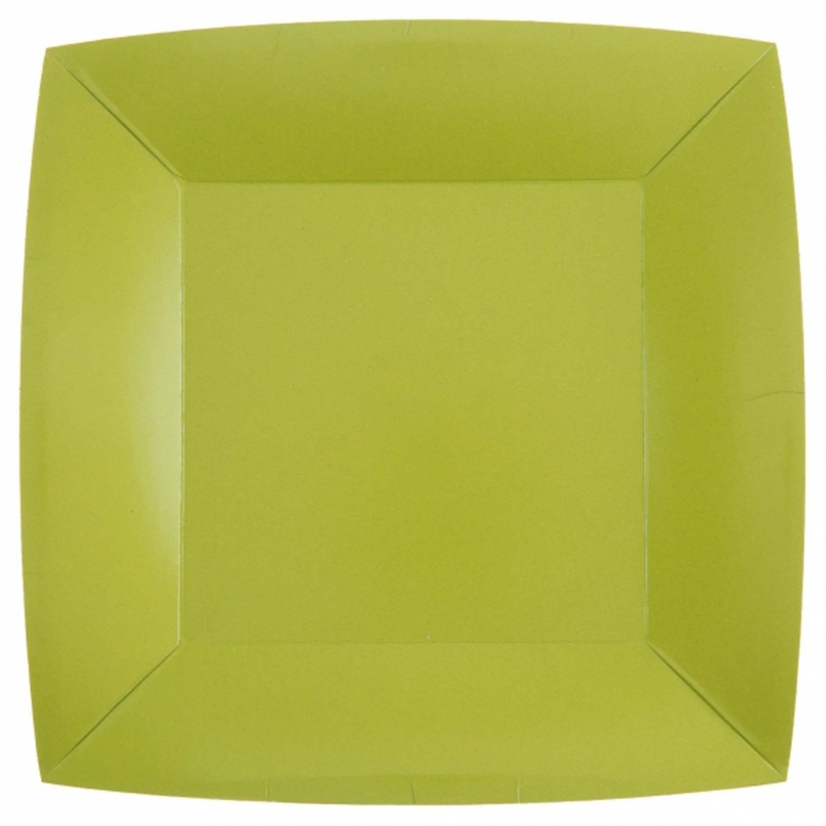 Kiwi Green Large Square Lunch Paper Plates, 9 Inches | Party Expert