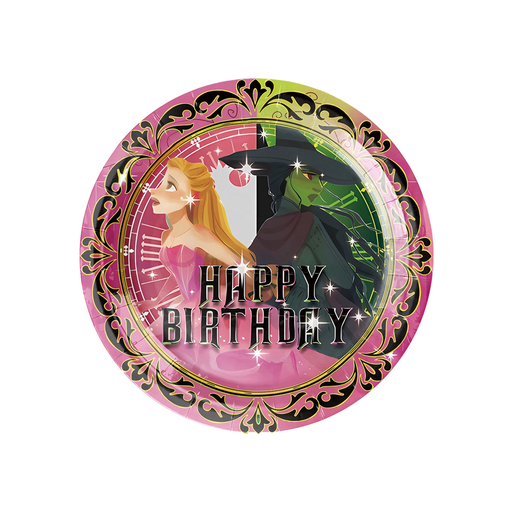 Wicked Birthday Small Round Dessert Paper Plates, 7 Inches | Party Expert