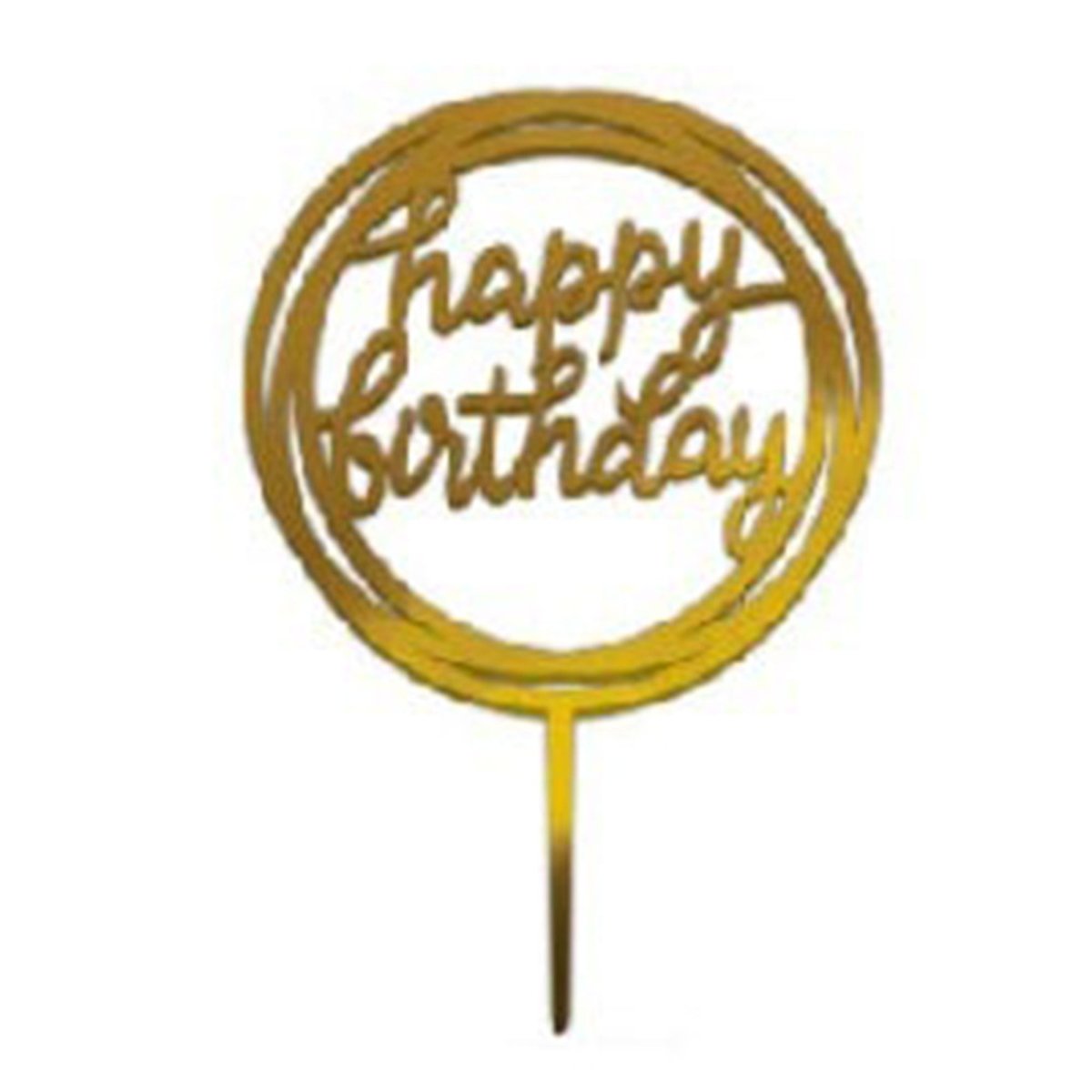 Cake Topper Happy Birthday, 7 Inches, 1 count | Party Expert