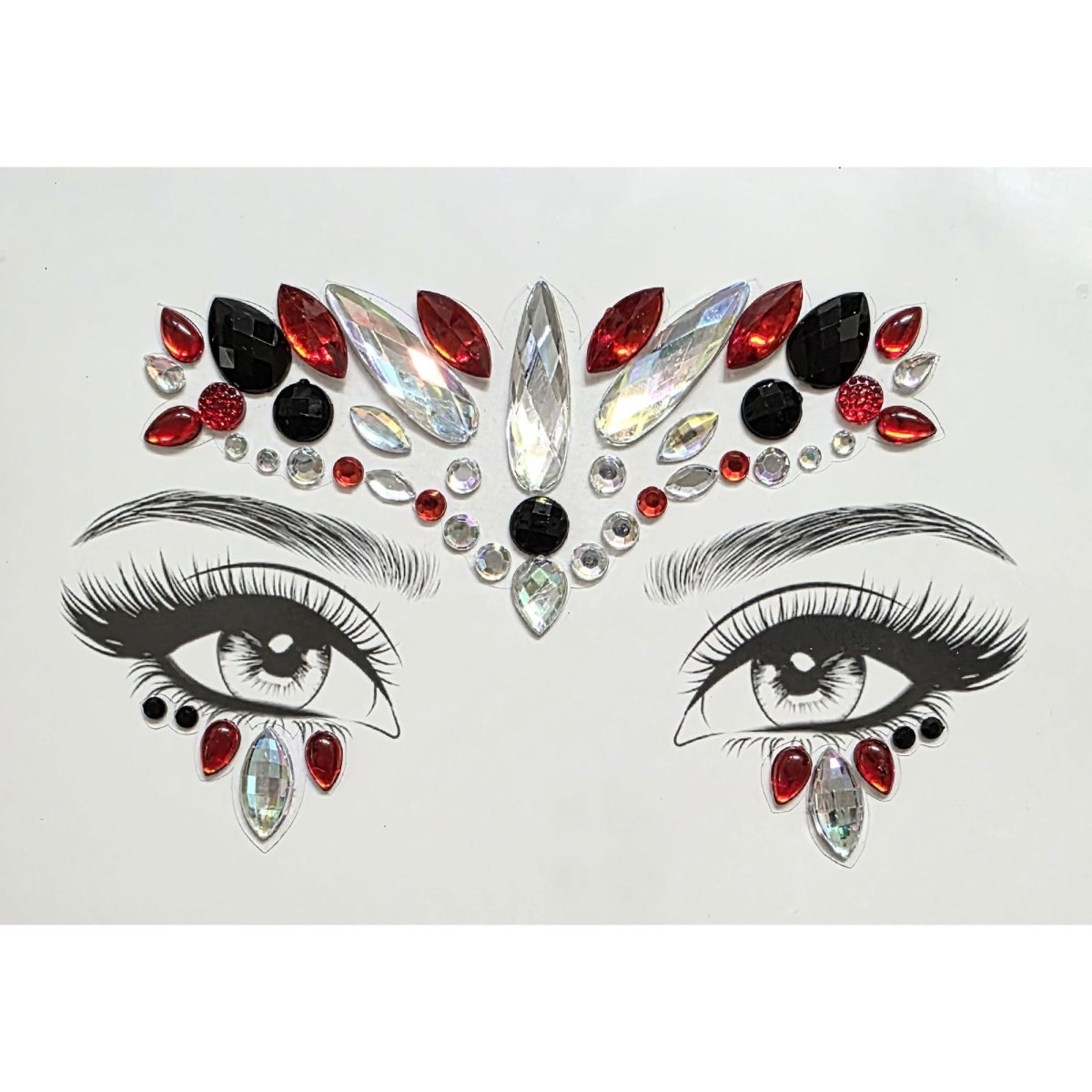 Dia de los Muertos Face Art Crystal Stickers, 1 Count | Party Expert