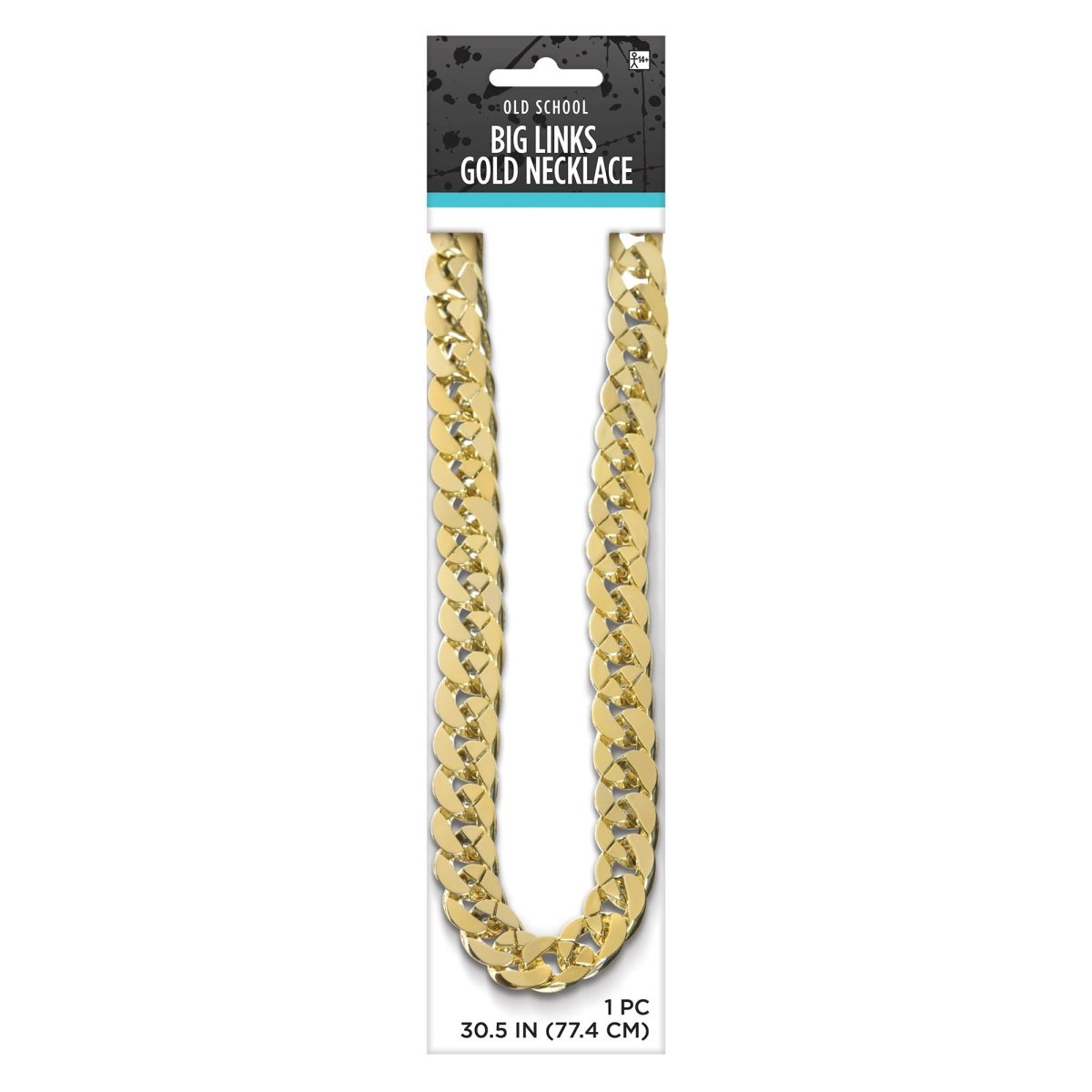 Old School Big Links Gold Chain | Party Expert