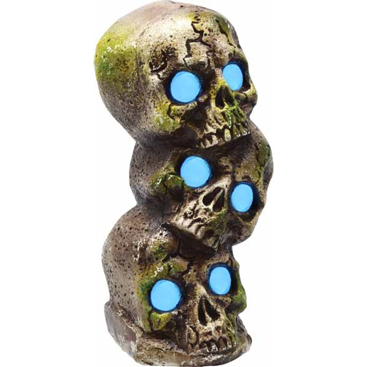 Swampy Skull Stack With LED, 13 Inches, 1 Count | Party Expert