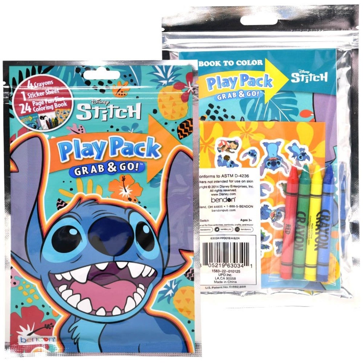 Stitch Grab n Go Play Pack, Disney, 1 Count | Party Expert