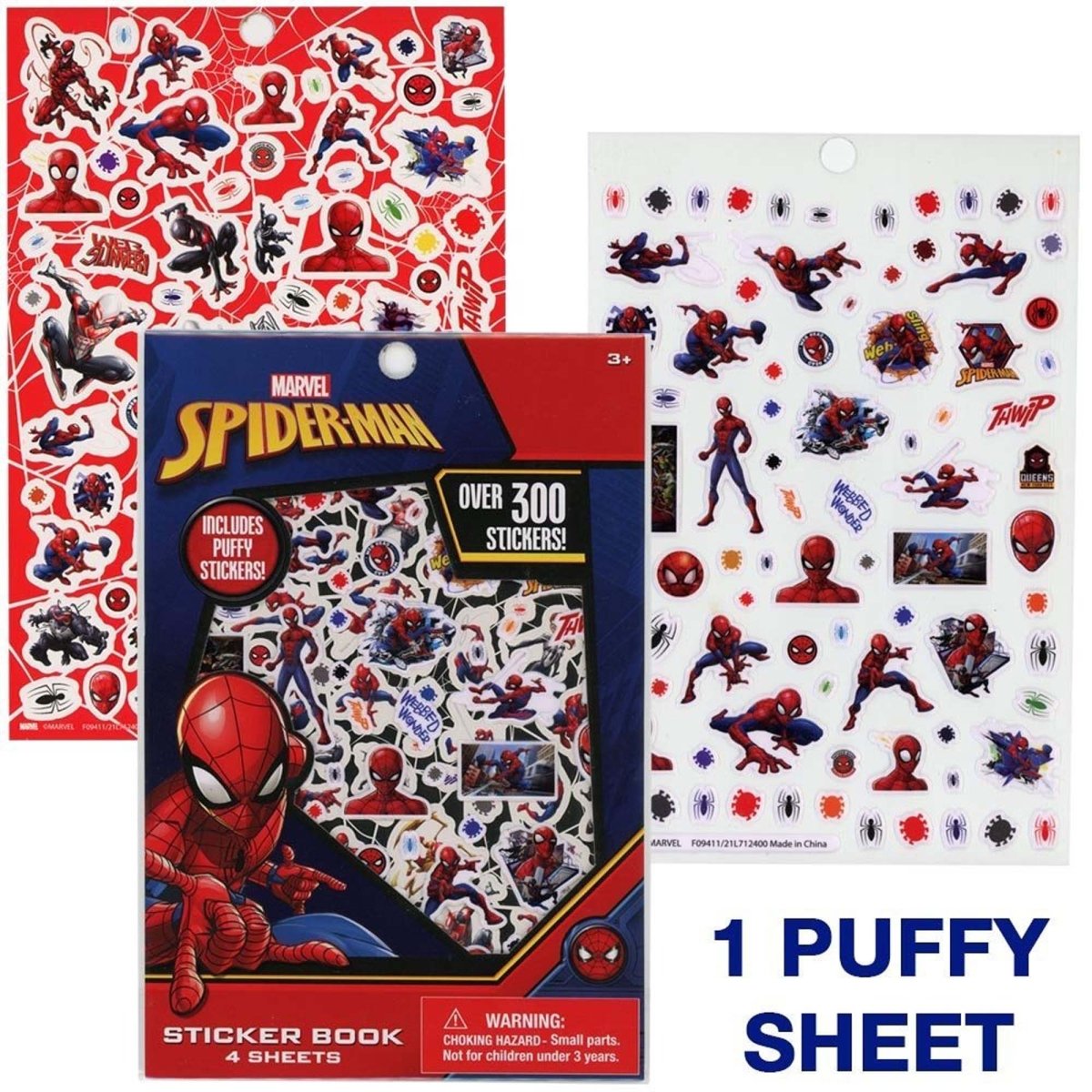 Spider-Man Sticker Book, 4 Sheets | Party Expert