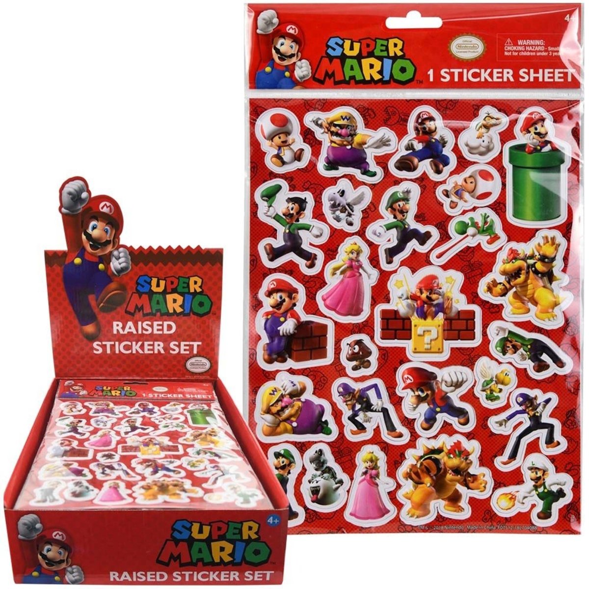 Super Mario Sticker Sheets, 1 Count | Party Supplies – Party Expert