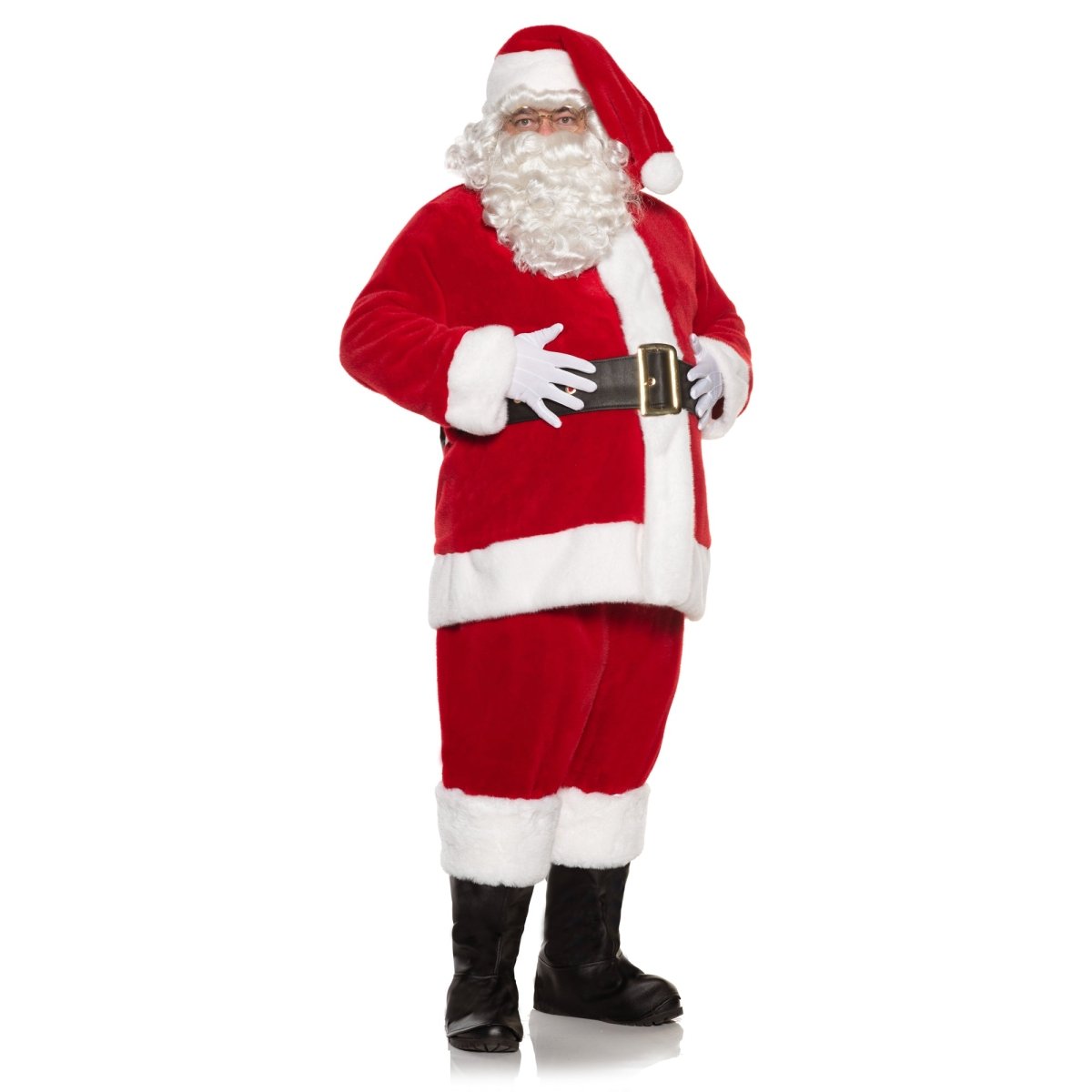 Premier Grade Plush Plus Size Santa Costume for Adults | Party Expert
