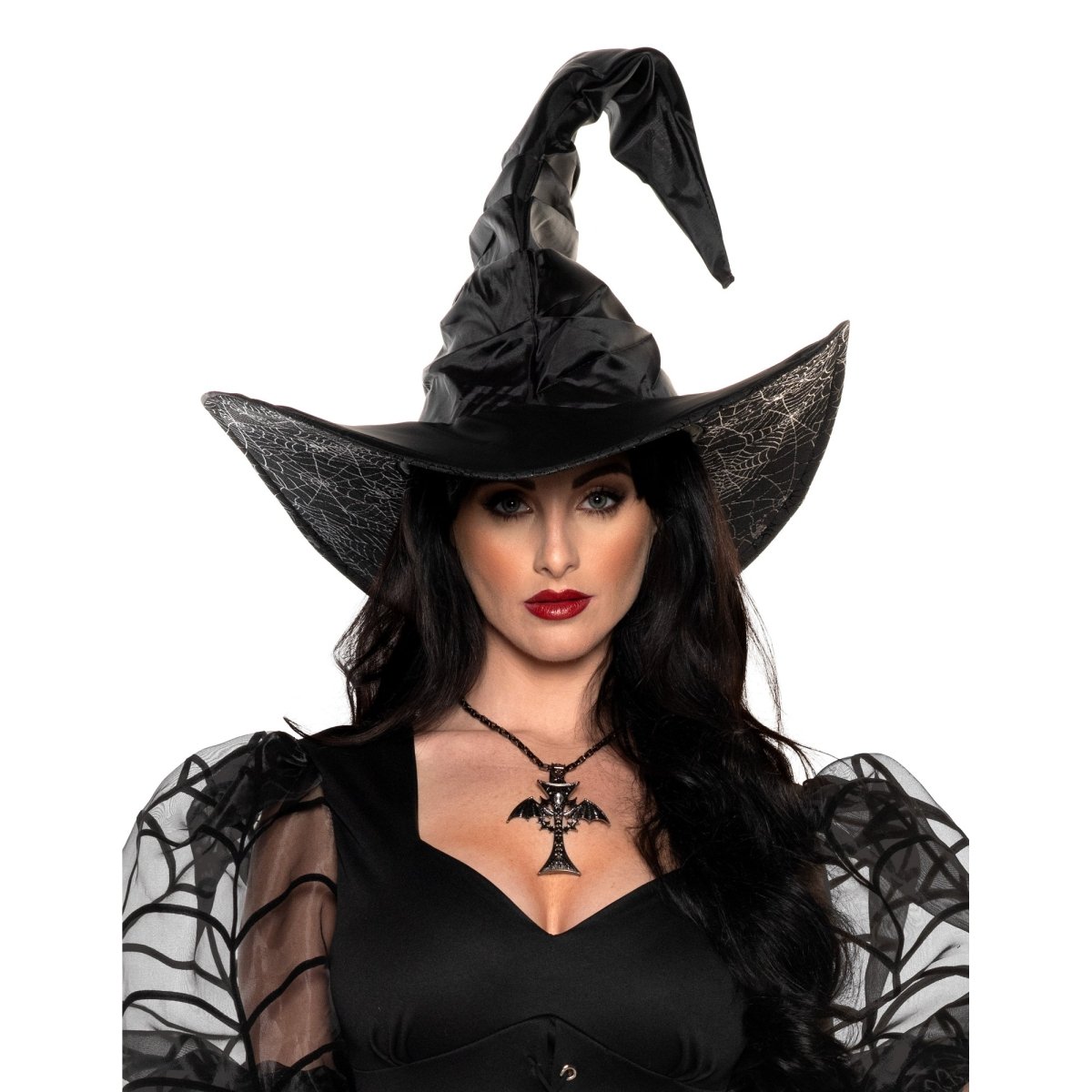 Vampire Cross With Bat Wings Necklace for Adults | Party Expert