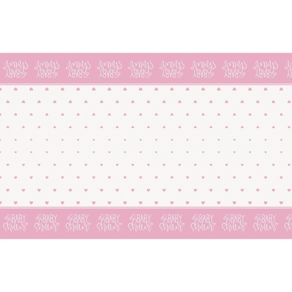 Nappe de table rectangulaire Coeurs Roses, 54 x 84 pouces | Party Expert