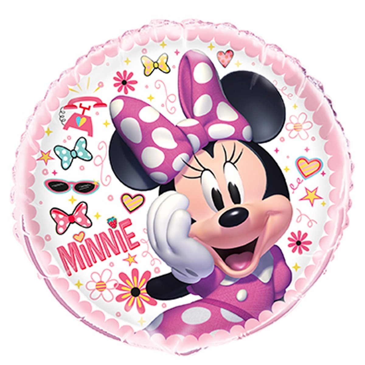 Minnie Mouse Round Foil Balloon, Disney, 18 Inches | Party Expert