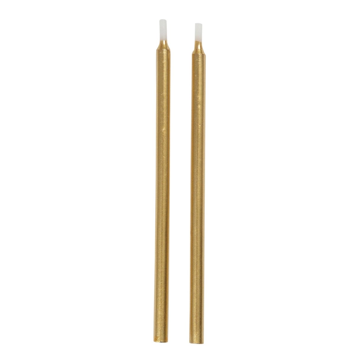 Gold Metallic Candles, 5 Inches, 12 Count | Party Expert