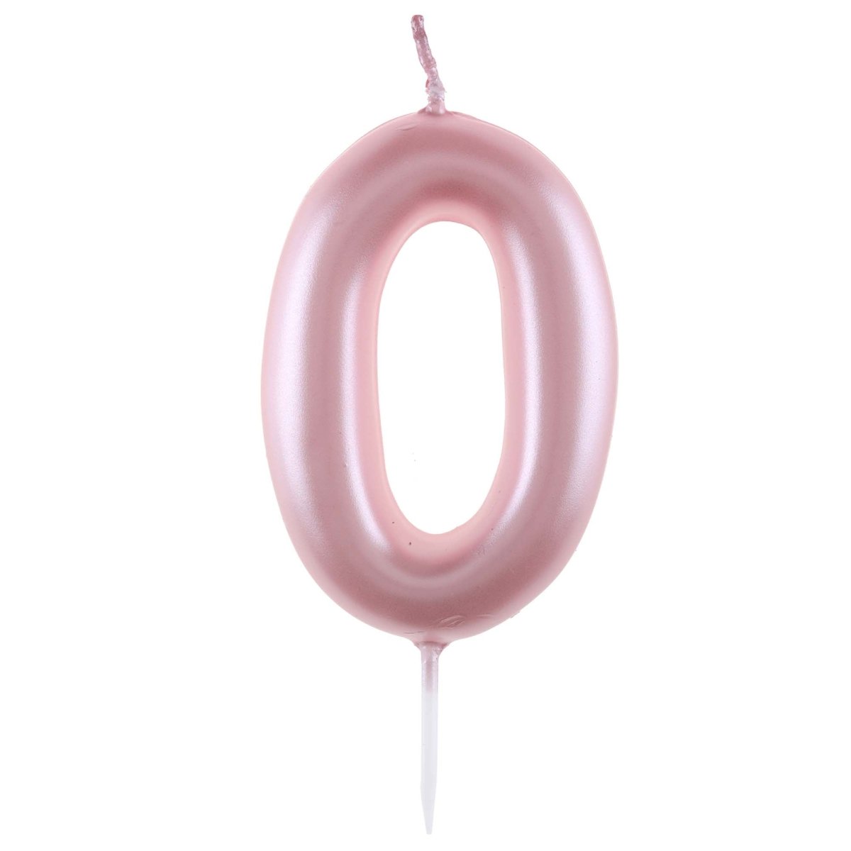 Light Pink Number 0 Birthday Candle, 1 Count | Party Expert