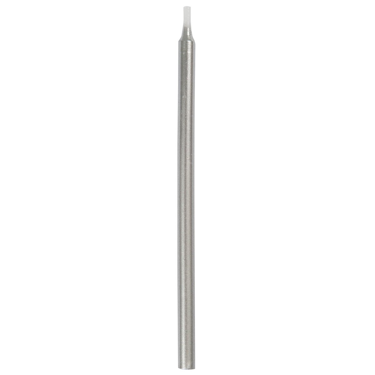Silver Metallic Candles, 5 Inches, 12 Count | Party Expert
