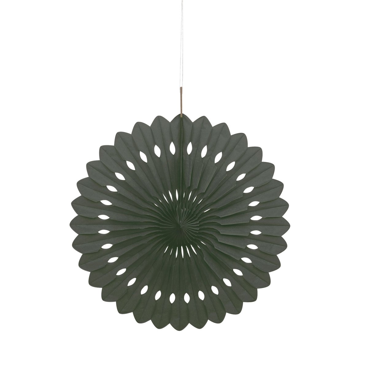 Black Decorative Paper Fan, 16 Inches | Party Expert