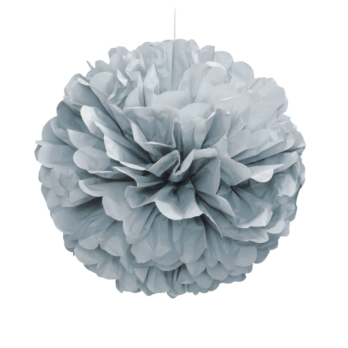 Silver Puff Hanging Decoration, 16 Inches | Party Expert