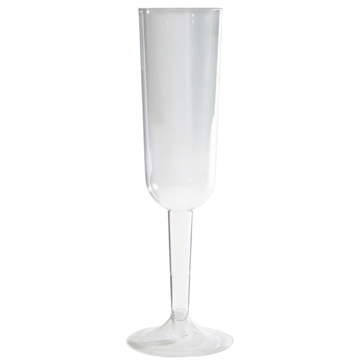 Clear Plastic Champagne Flutes, 7 Oz, 4 Count | Party Expert