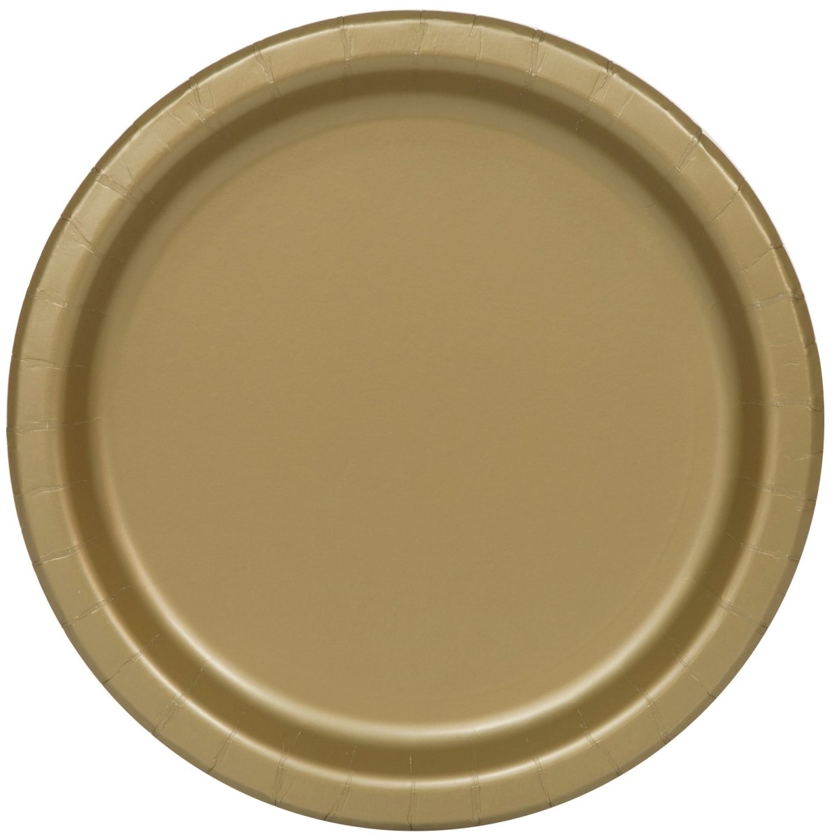 Gold Small Round Dessert Plastic Plates | Party Expert