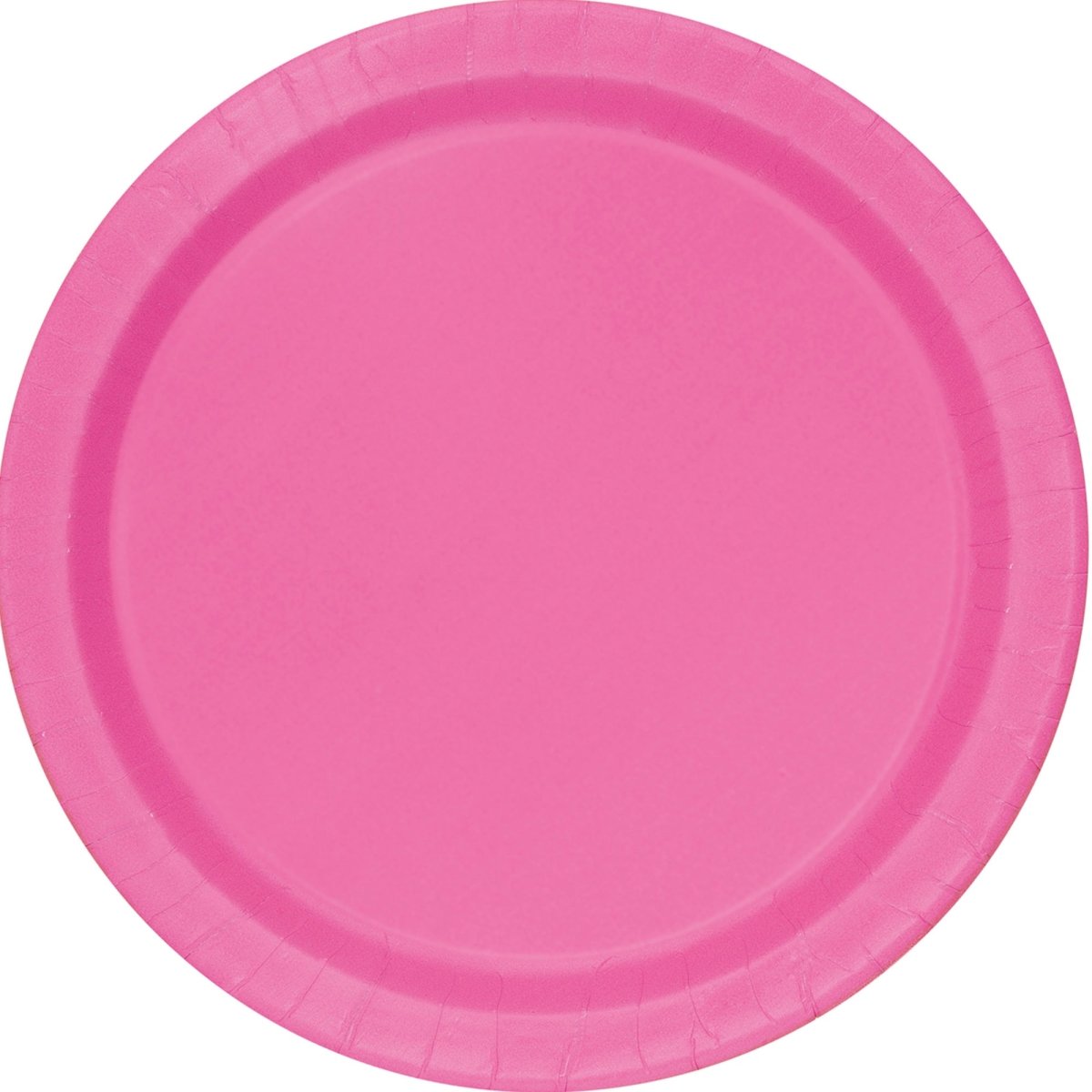 Hot Pink Large Round Lunch Paper Plates, 9 Inches | Party Expert