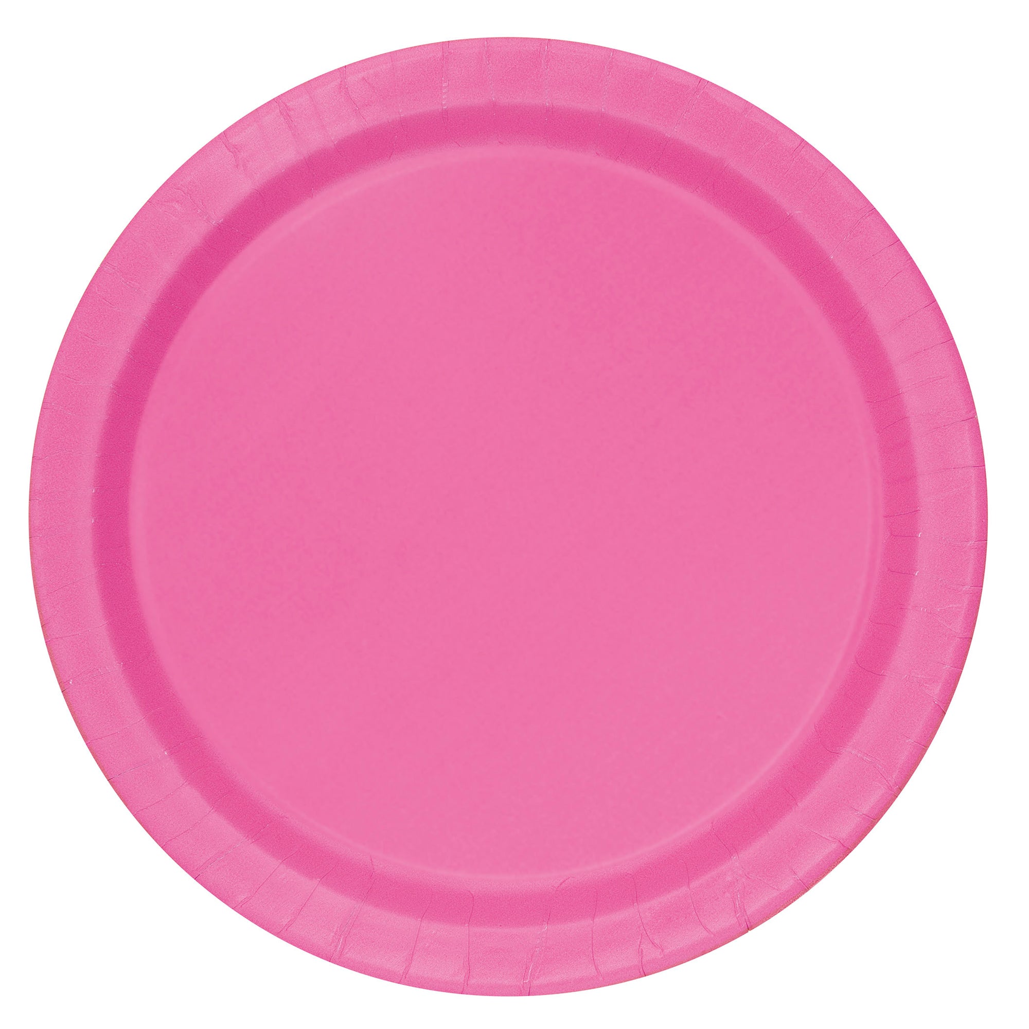Hot Pink Small Round Dessert Plastic Plates | Party Expert