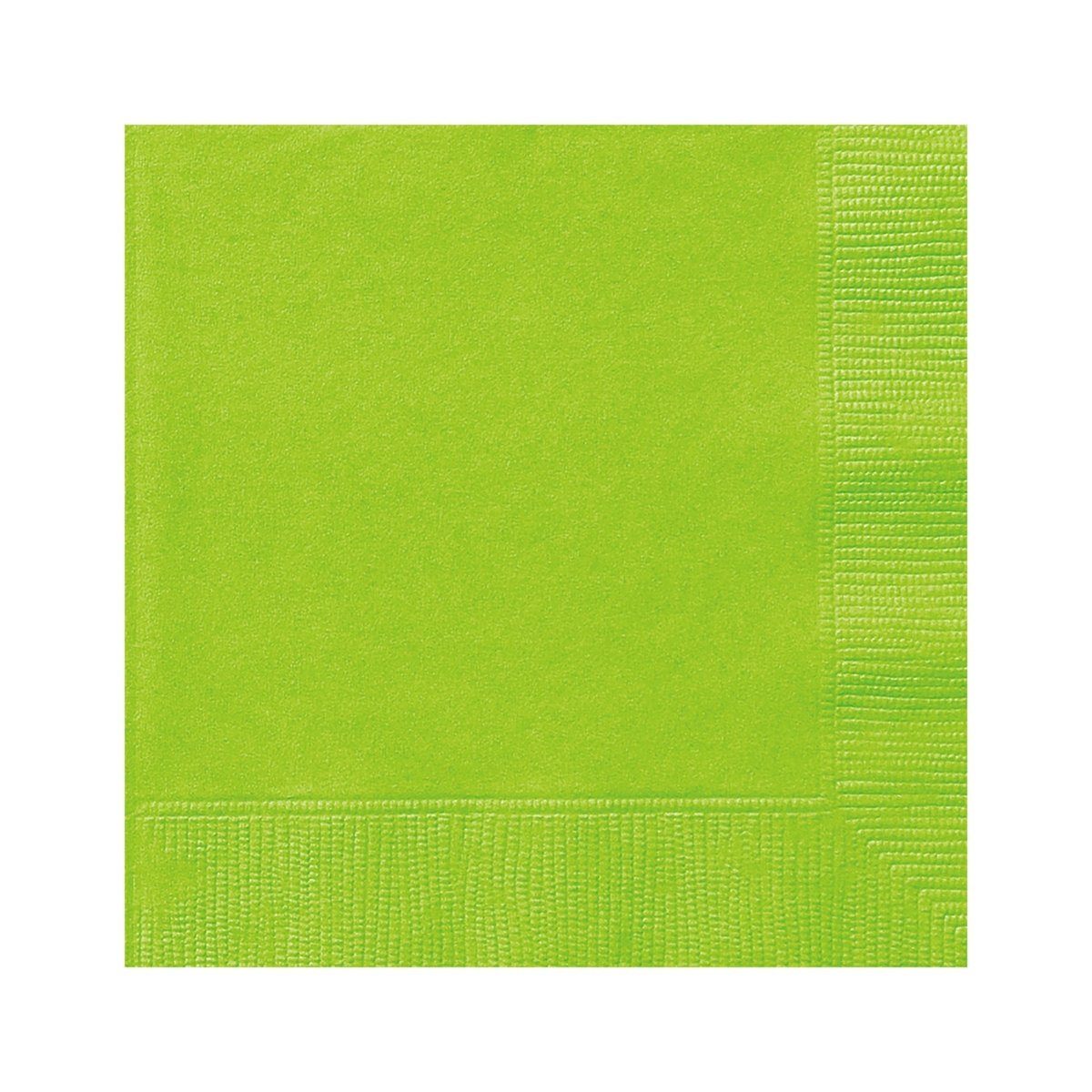 Neon Green Small Beverage Napkins, 40 Count | Party Expert